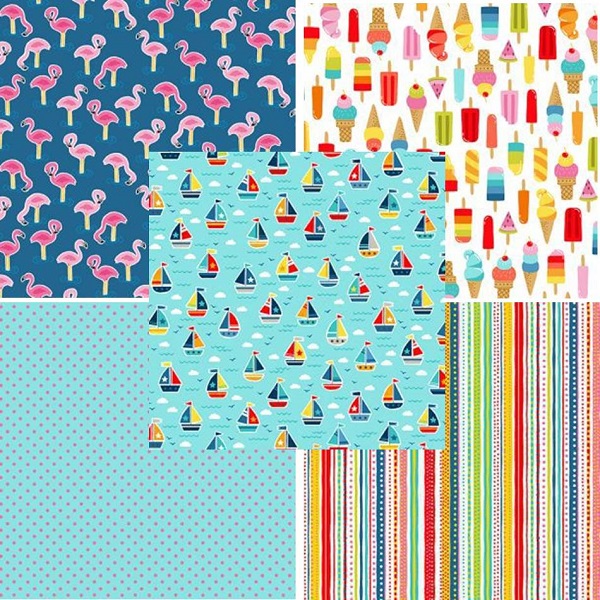 Pool Party Borders Blank