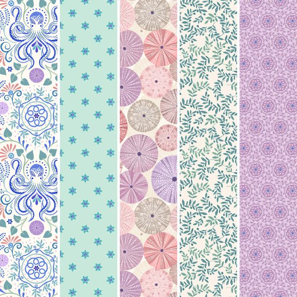 Χάλκη (Chalki) Fat Quarter Pack 1
