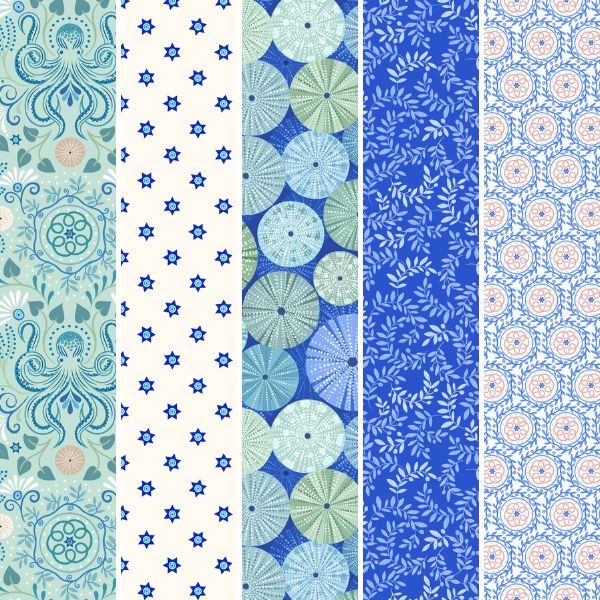 Χάλκη (Chalki) Fat Quarter Pack 2