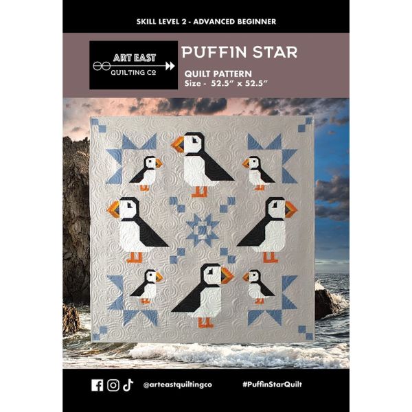 Puffin Star Quilt Pattern by Art East