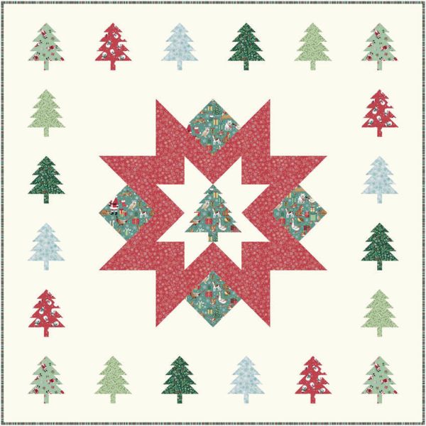 Wondrous Star Quilt Kit, Country Christmas by Makower