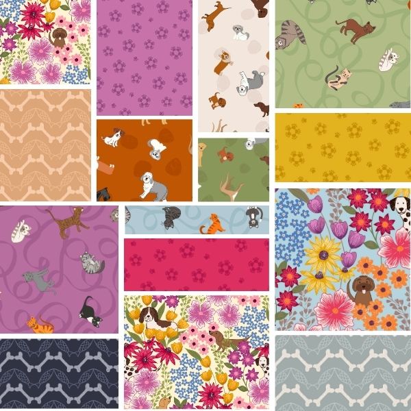 Paws & Claws Full Collection Fat Quarter Pack - Lewis & Irene